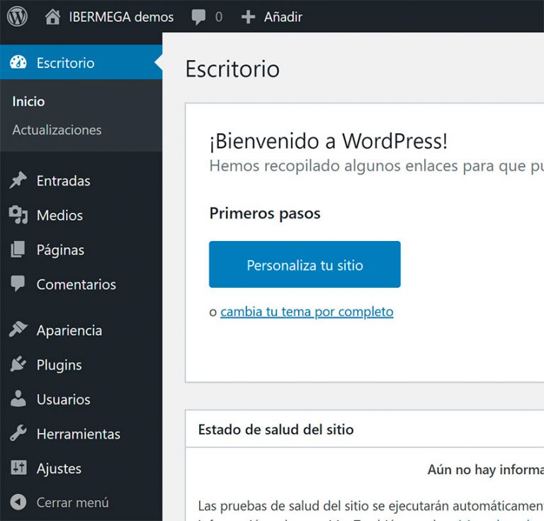 Tutorial de WordPress. Los 11 menús del Admin - IBERMEGA Academy